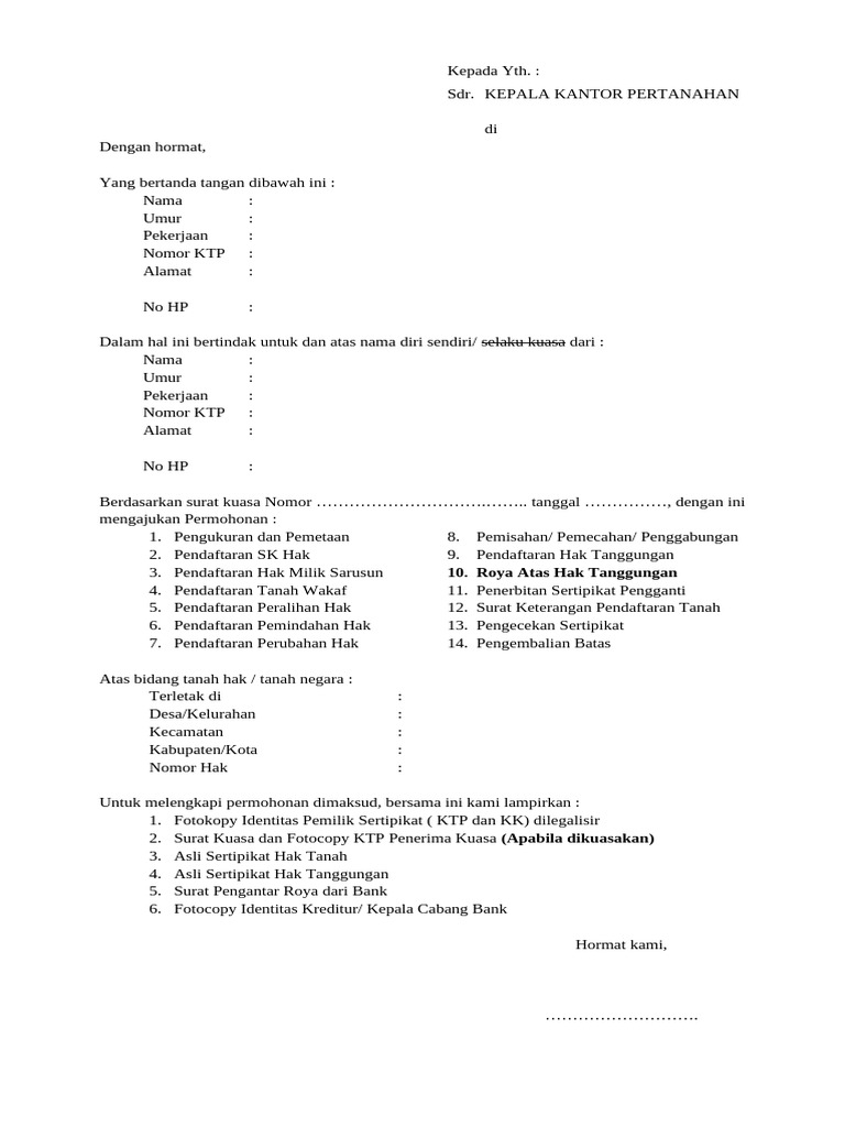 Permohonan Pengurusan ROYA | PDF