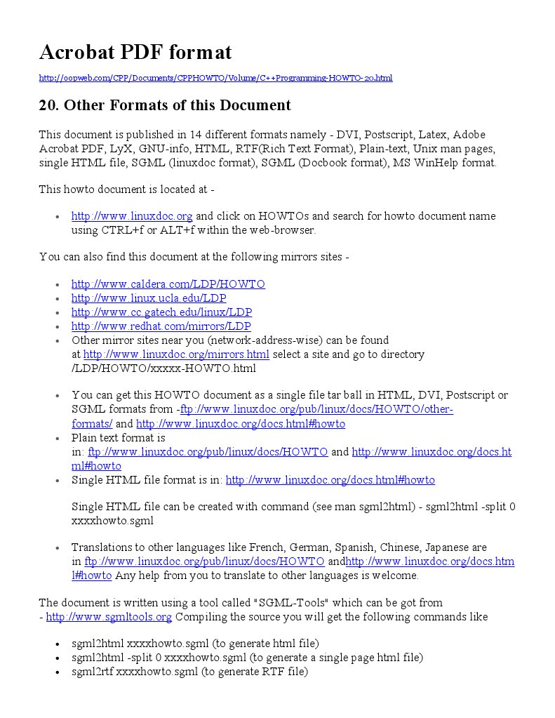 Acrobat PDF Format: 20. Other Formats of This Document | PDF | Portable ...