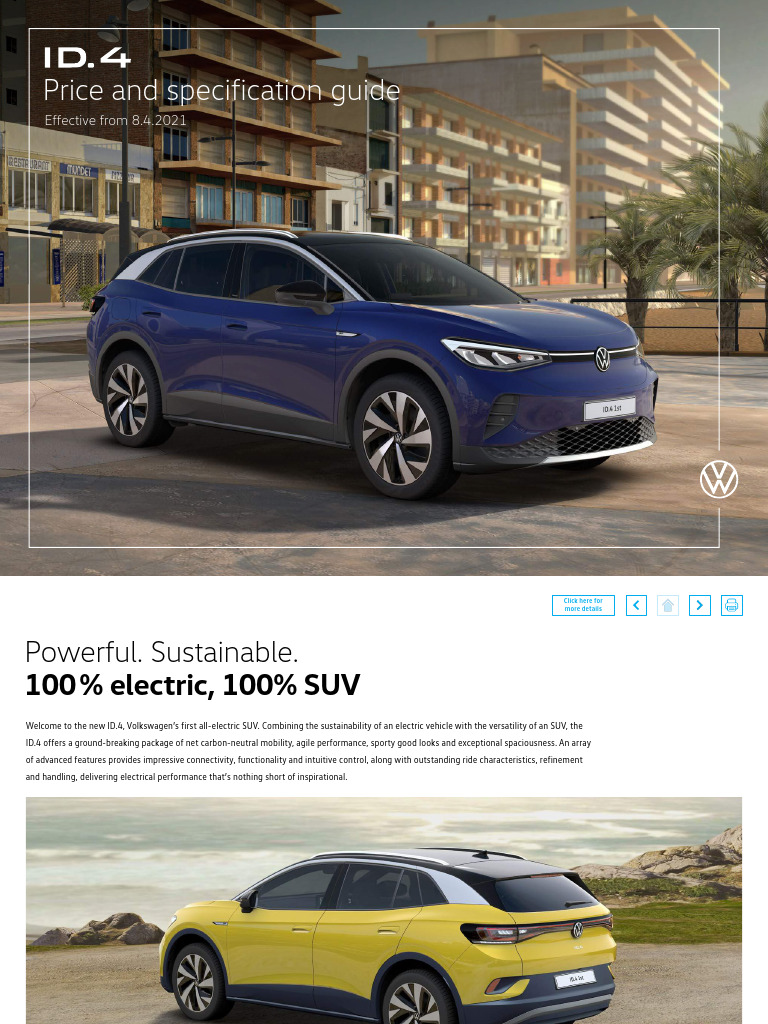Volkswagen ID.4 Price & Specs Guide | PDF | Airbag | Volkswagen