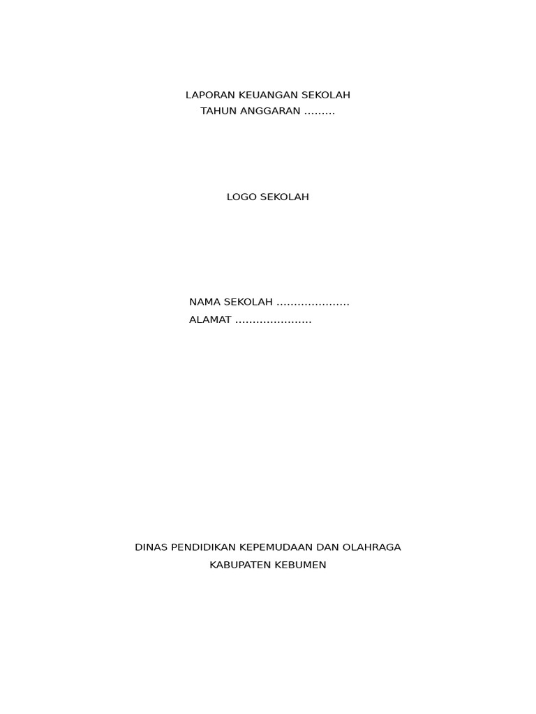 Cover Laporan Keuangan Baru | PDF