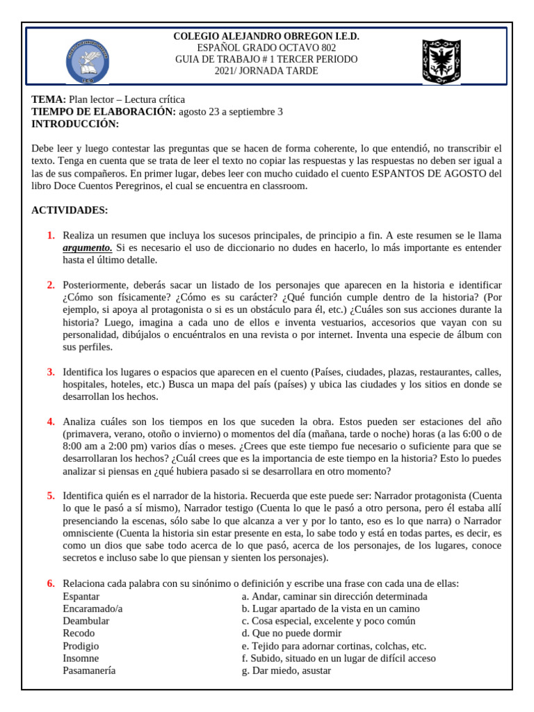 Octavo tercer periodo | PDF