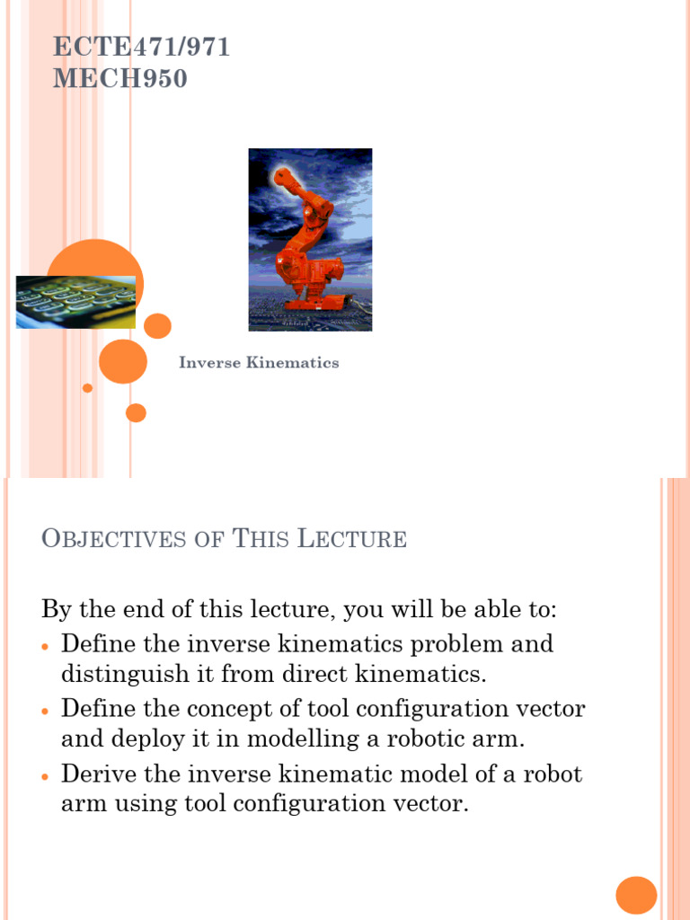 Week 4 Lecture 4 Inverse Kinematics | PDF | Kinematics | Euclidean Vector