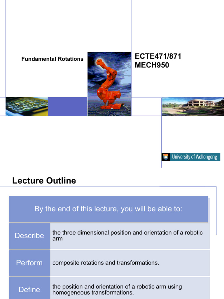 Robotic Arm Positioning and Rotation | PDF | Rotation | Euclidean Vector
