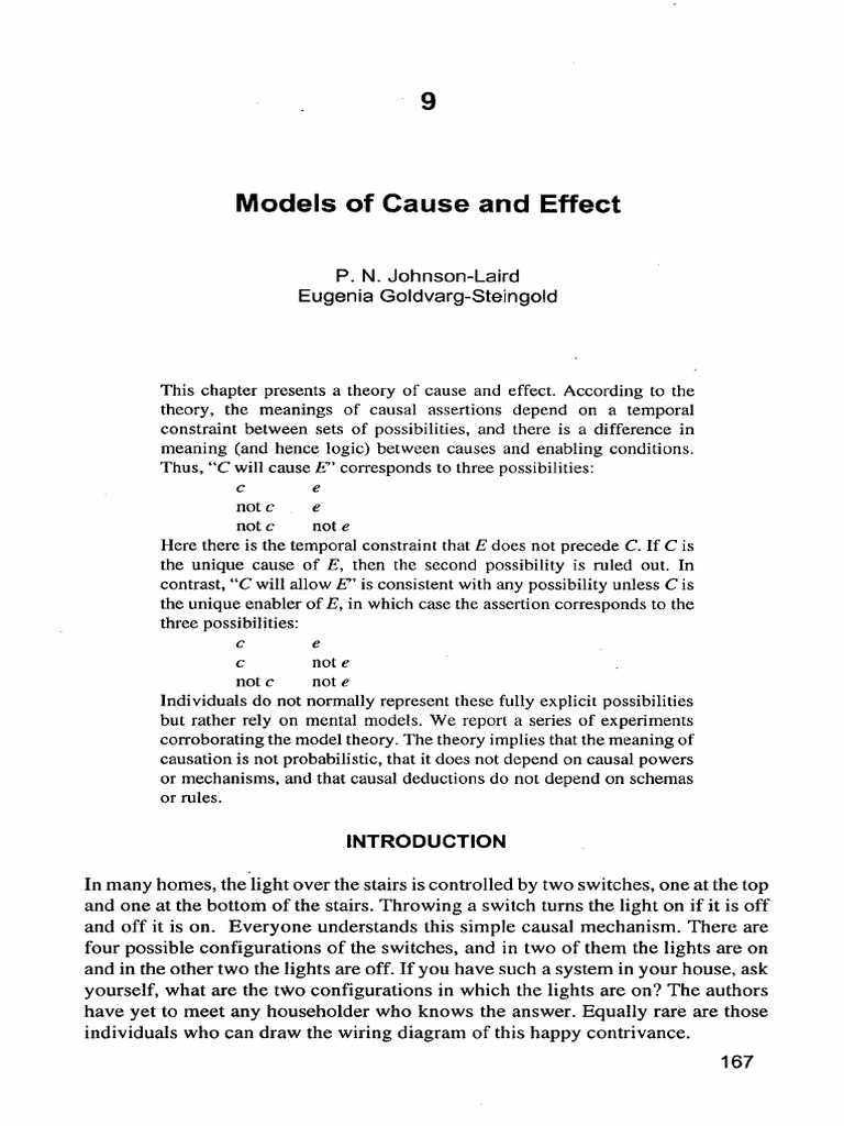 2007 Models of Cause and Effect | PDF