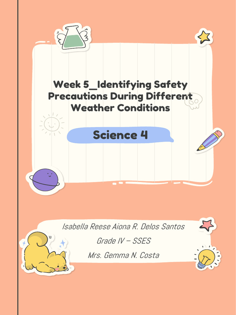 Identifying Safety Precautions During Different Weather Conditions | PDF
