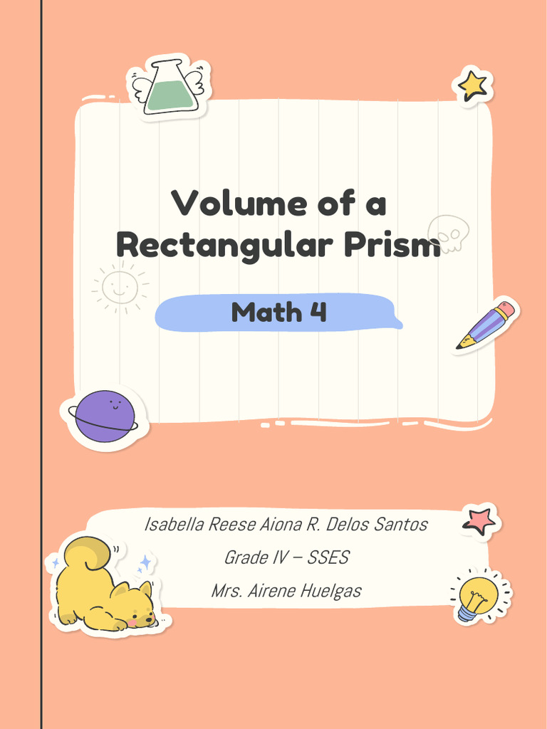 Volume of a Rectangular Prism | PDF