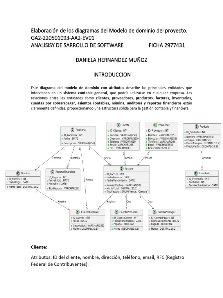Elaboración de Los Diagramas Del Modelo de Dominio Del Proyecto | PDF ...