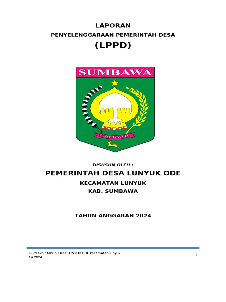 LPPD Kepada Bupati T.A 2024 | PDF