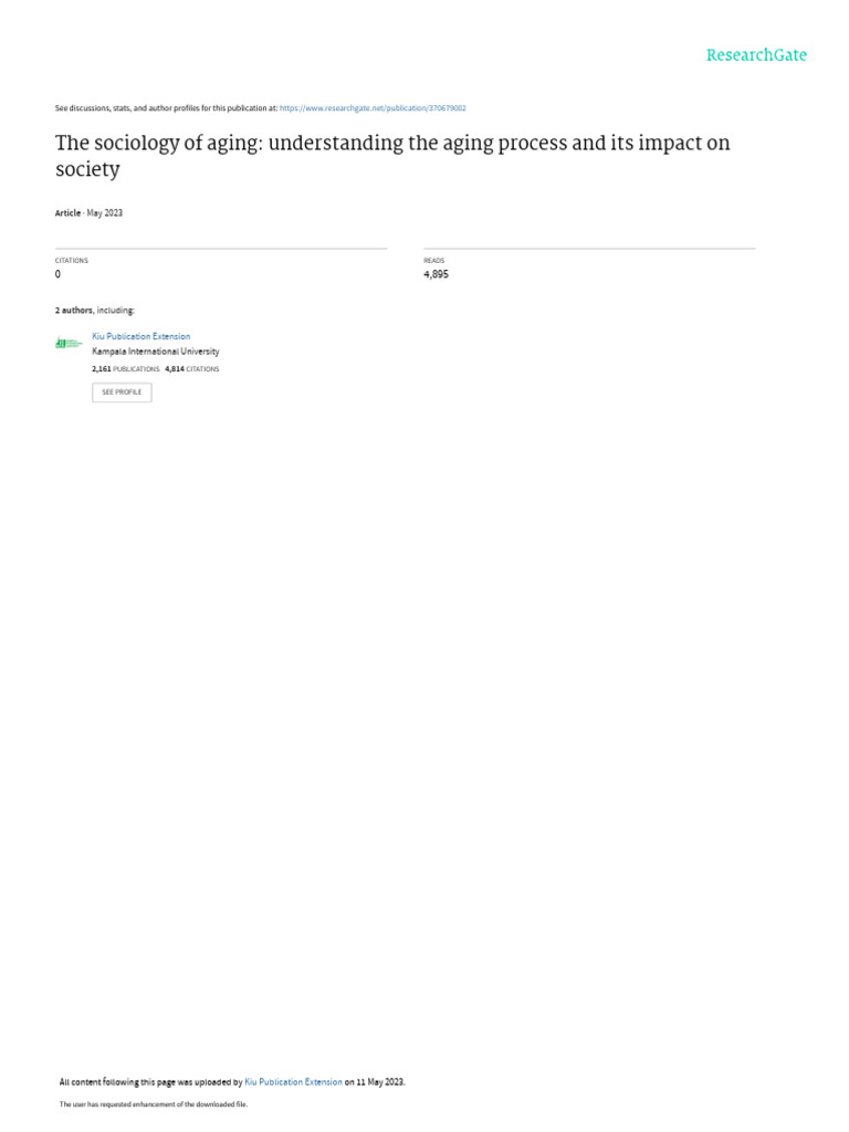 The Sociology of Aging: Understanding The Aging Process and Its Impact ...