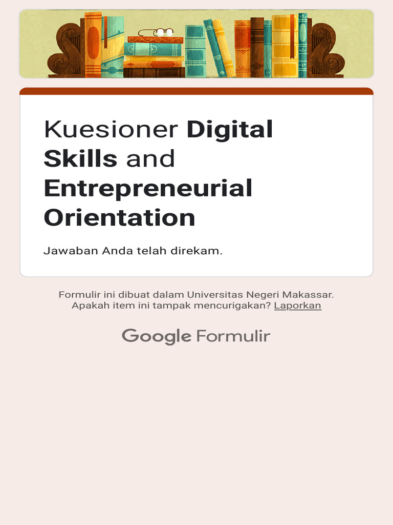Kuesioner Digital Skills and Entrepreneurial Orientation | PDF