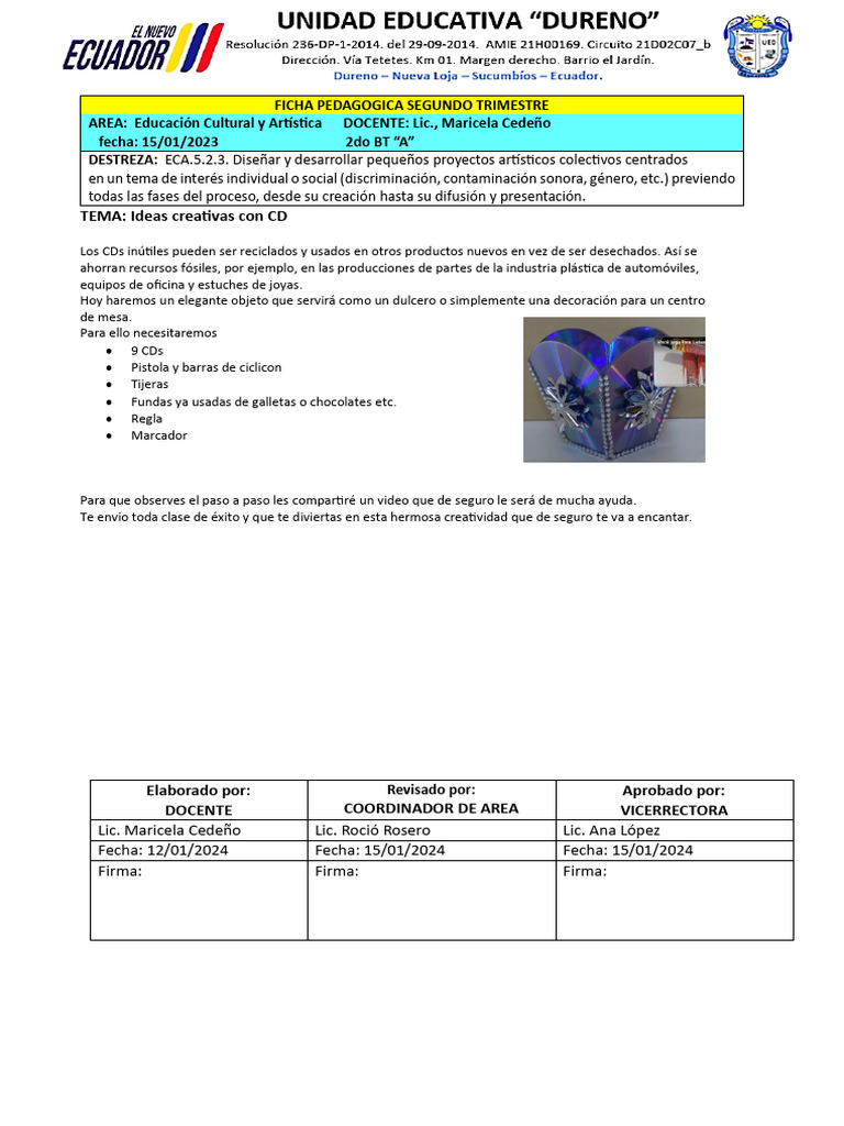 Fichas Pedag. Eca 2do Bt 15-01-2023 | PDF