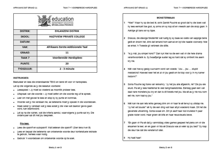 HPC (2025) - GR11 Voorbereide Hardoplees | PDF