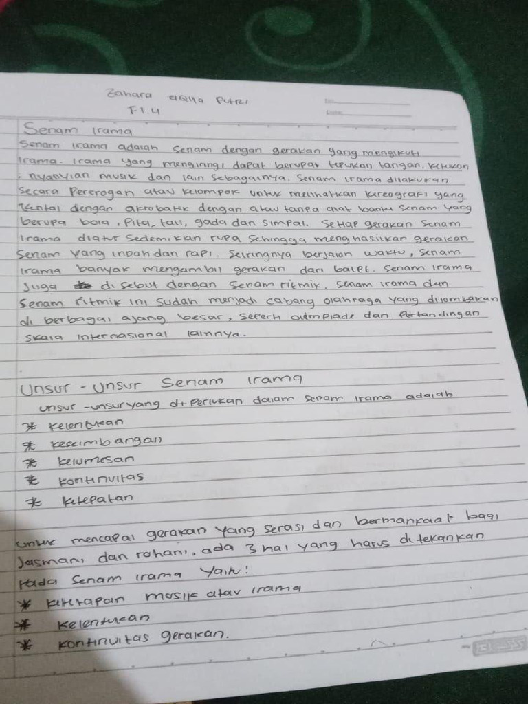 Tugas PJOK - Zahara Aqila Putri | PDF