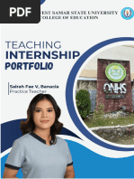 Sample Practice Teaching Portfolio | PDF | Teachers | Lesson Plan