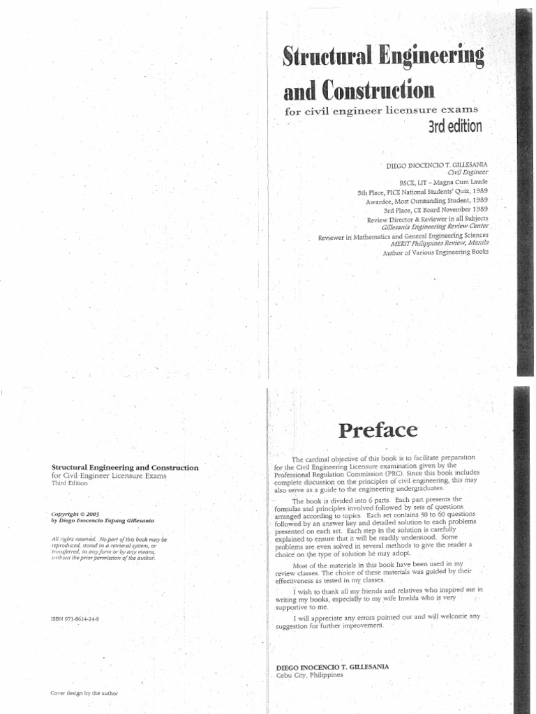 Structural Engineering and Construction (3rd Edition) - Gillesania | PDF