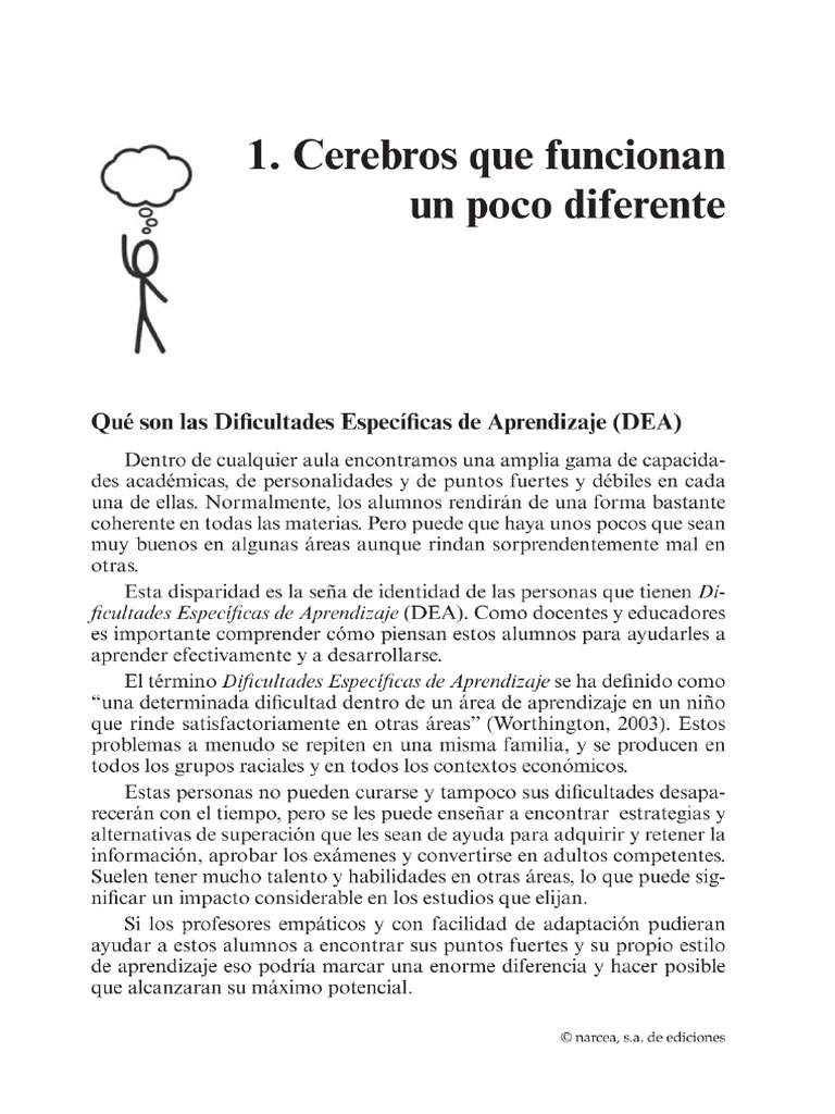 II. Dificultades Especificas de Aprendizaje. | PDF
