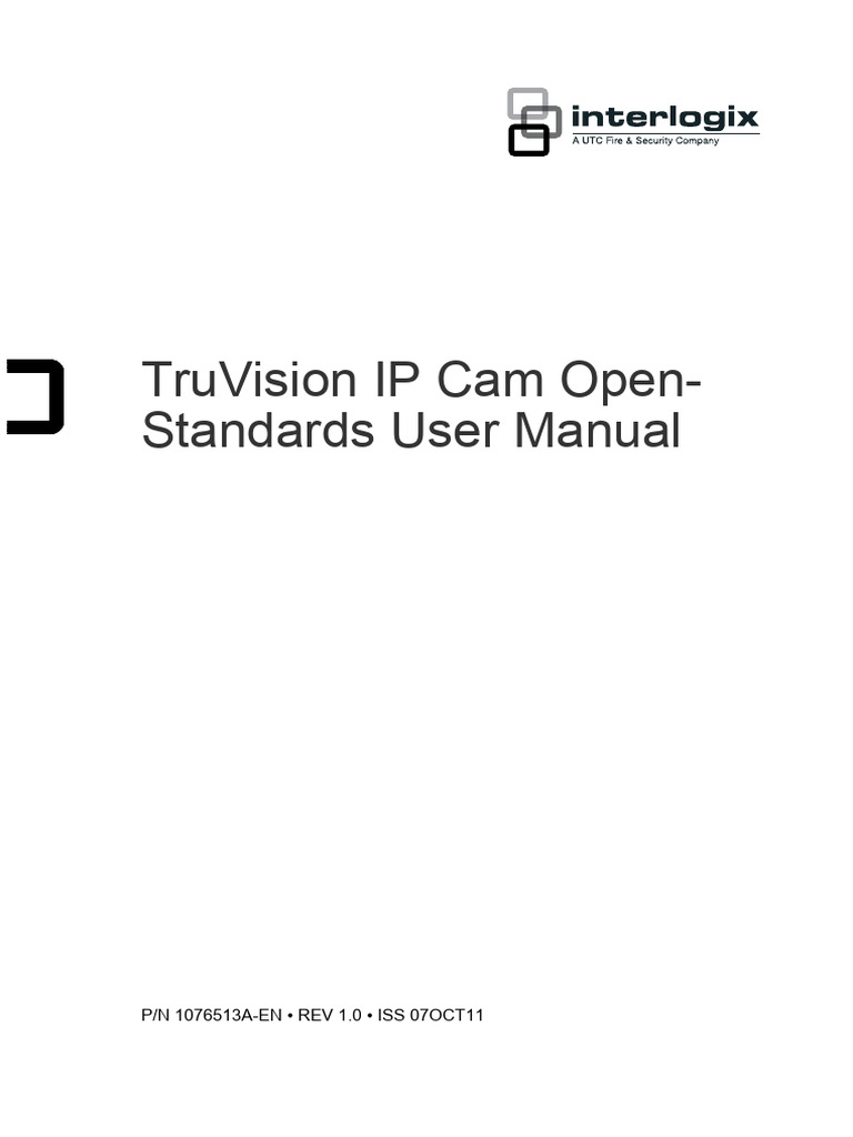 1076513A R1.0 TruVision IP Cam Open Standards User Manual-EN | PDF ...
