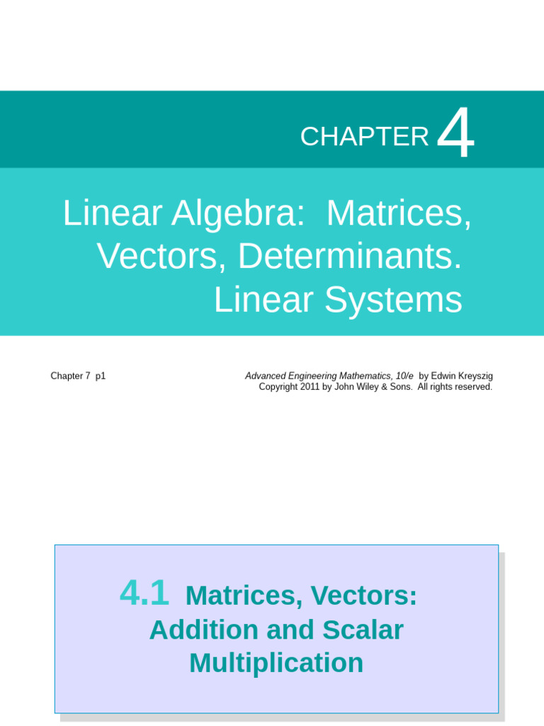 CH 7 | PDF | Matrix (Mathematics) | Matrix Theory