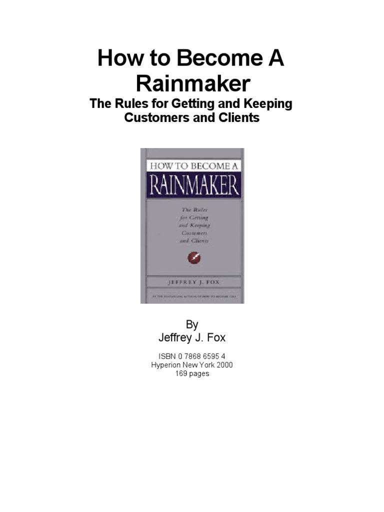 How To Become A Rainmaker | PDF | Sales | Marketing