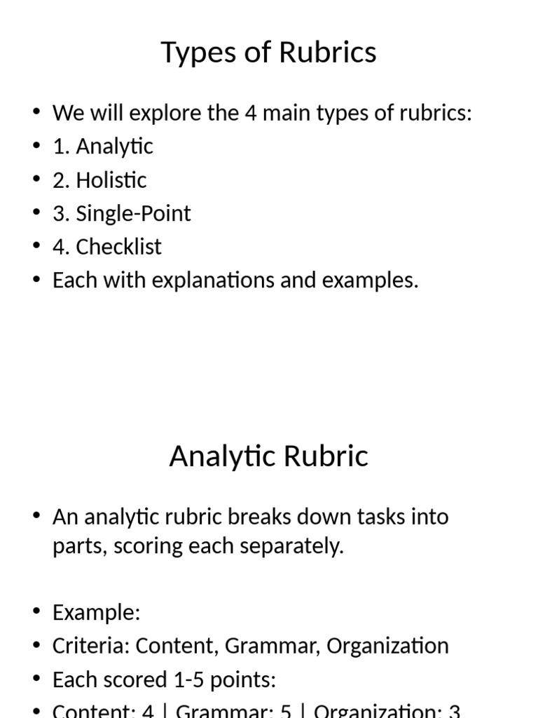 Rubrics With Examples and ProsCons | PDF