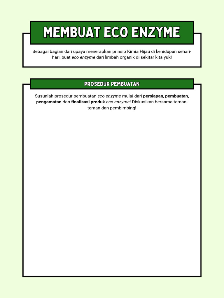 LK Membuat Eco Enzyme | PDF