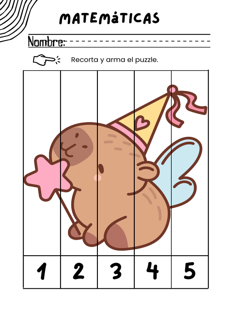 Rompecabezas de Capibara Matemáticas | PDF