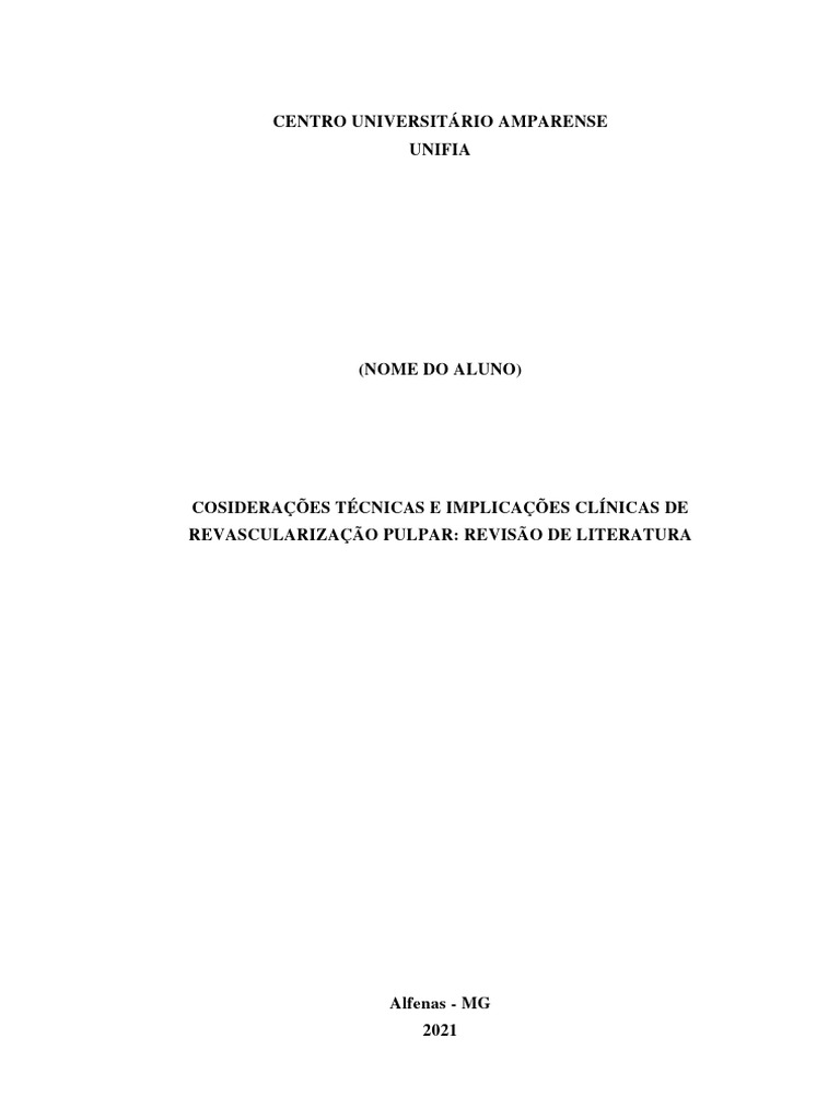 Modelo de Capa e Folha de Rosto | PDF
