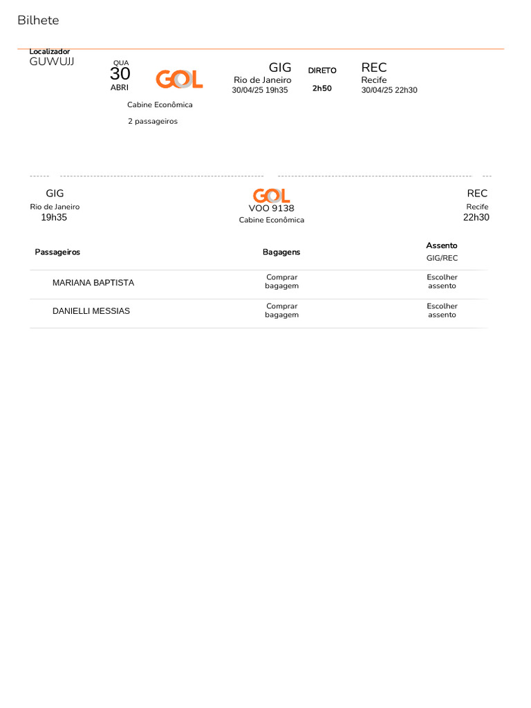 Bilhete (Bruno) | PDF