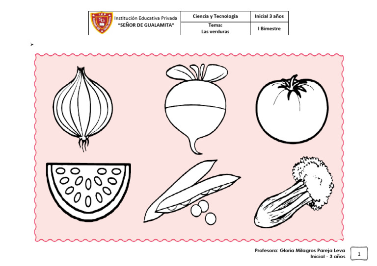 Las Verduras - 3 Años | PDF
