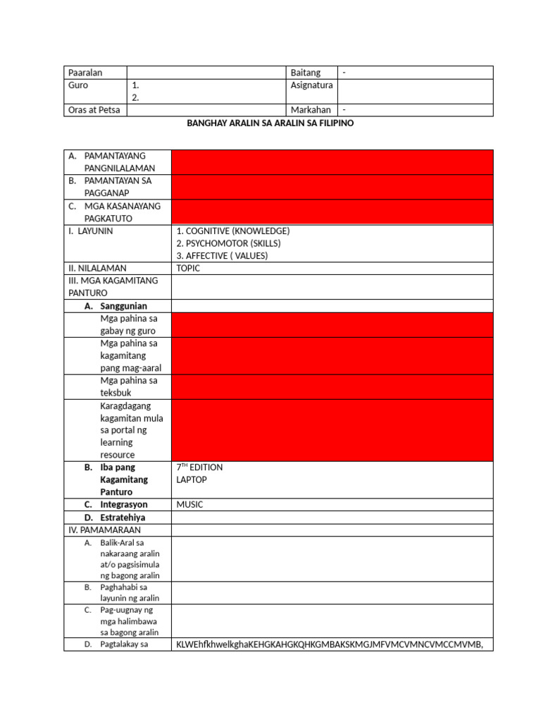 Lesson Plan Format | PDF