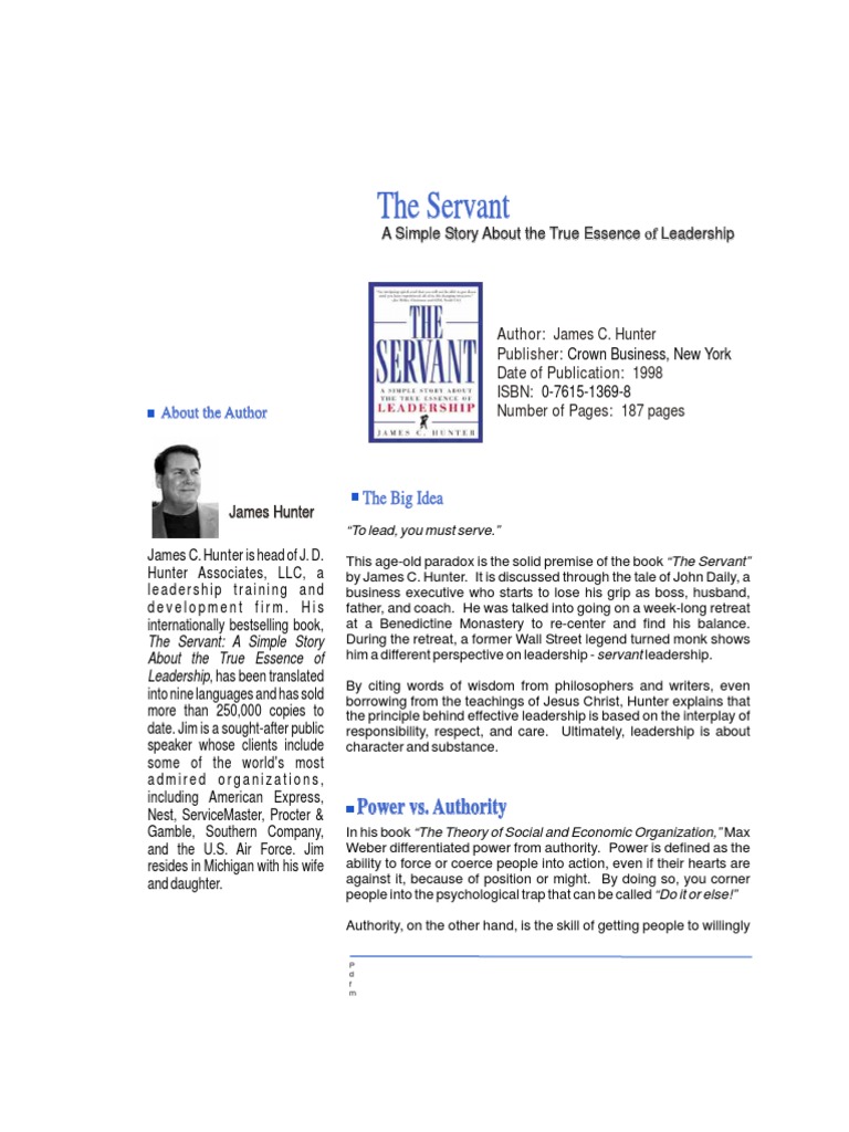 The Servant: Leadership Redefined | PDF | Self Actualization | Leadership
