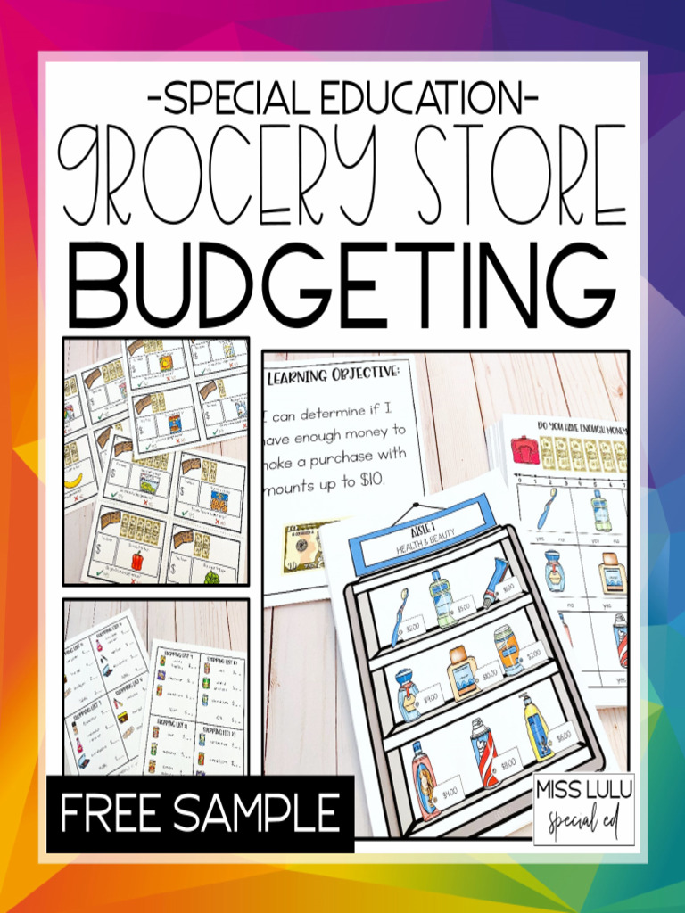 GroceryStoreFreeBudgetingWorksheetsSpecialEducationLifeSkills 1 | PDF ...
