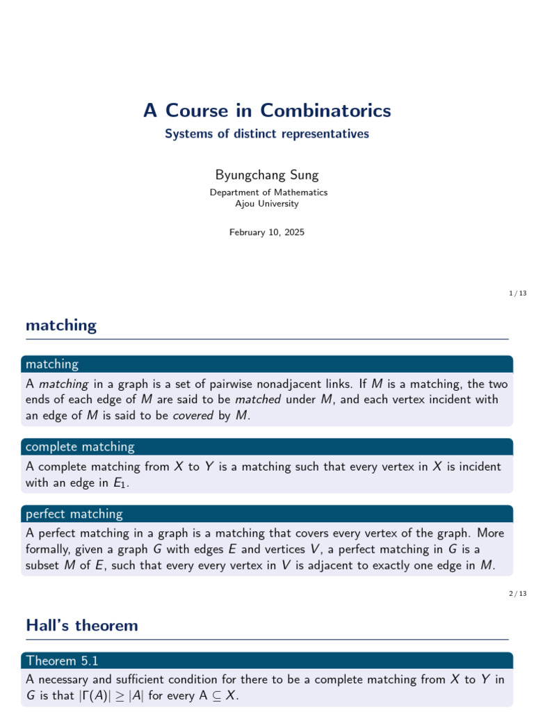 5__System_of_distinct_representatives (1) | PDF | Mathematical Concepts ...