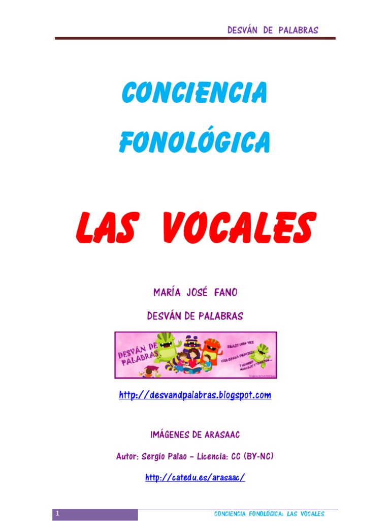 Conciencia Fonologica Vocales | PDF | Vocal | Sílaba