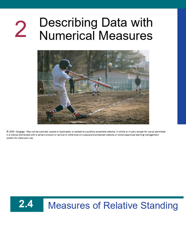 04 - Chapter 2 - Measures of Relative Standing | PDF | Quartile | Standard Score