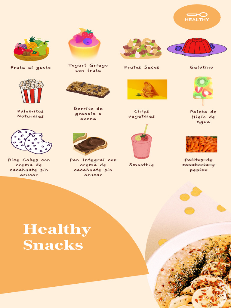 Opciones de Snacks Saludables | PDF