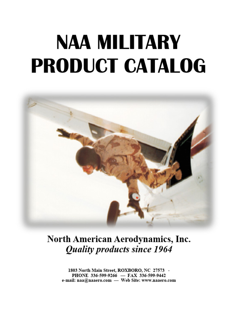 NAA Tactical Parachute Systems Catalog | PDF | Parachute | Parachuting