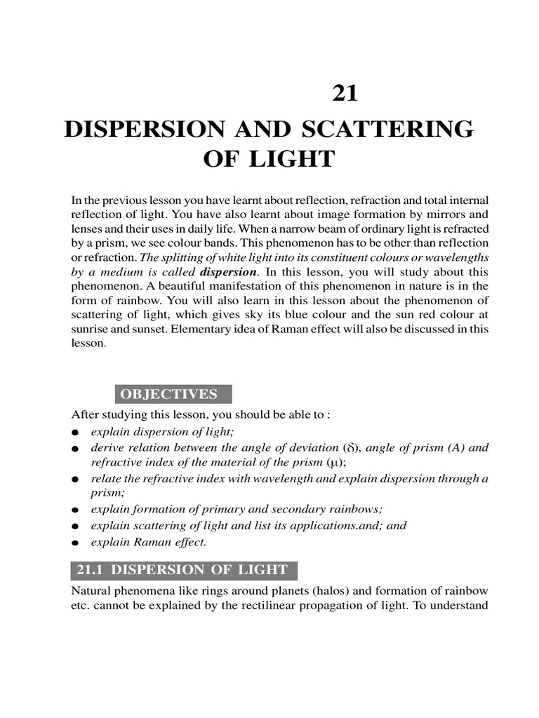 Dispersion and Scattering | PDF