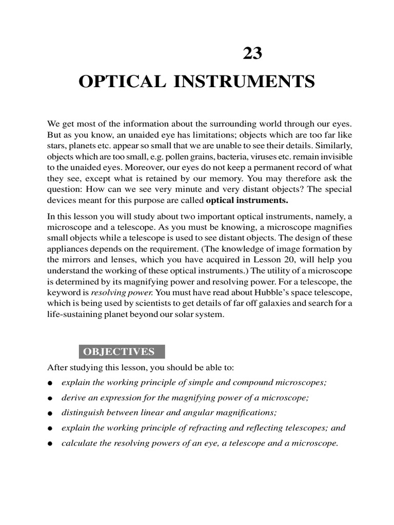 Optical Instruments | PDF