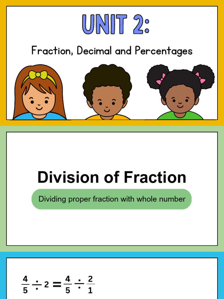 Note Unit 2 Fraction Decimal and Percentage Part 1 | PDF