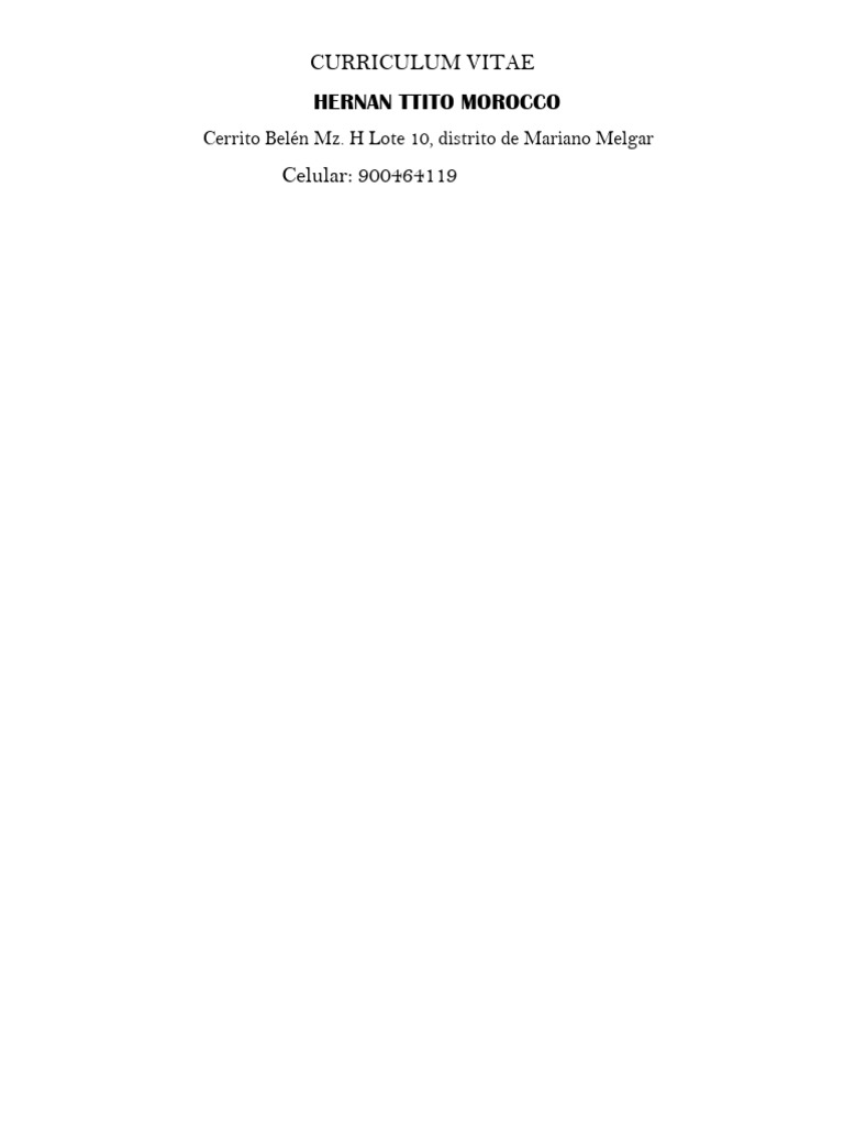 Curriculum Vitae Hernan | PDF
