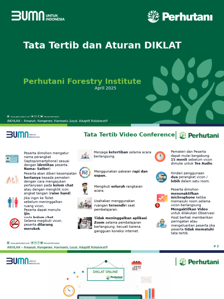 Penjelasan Tata Aturan Diklat | PDF