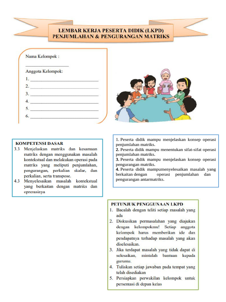 LKPD MATRIKS BARU | PDF
