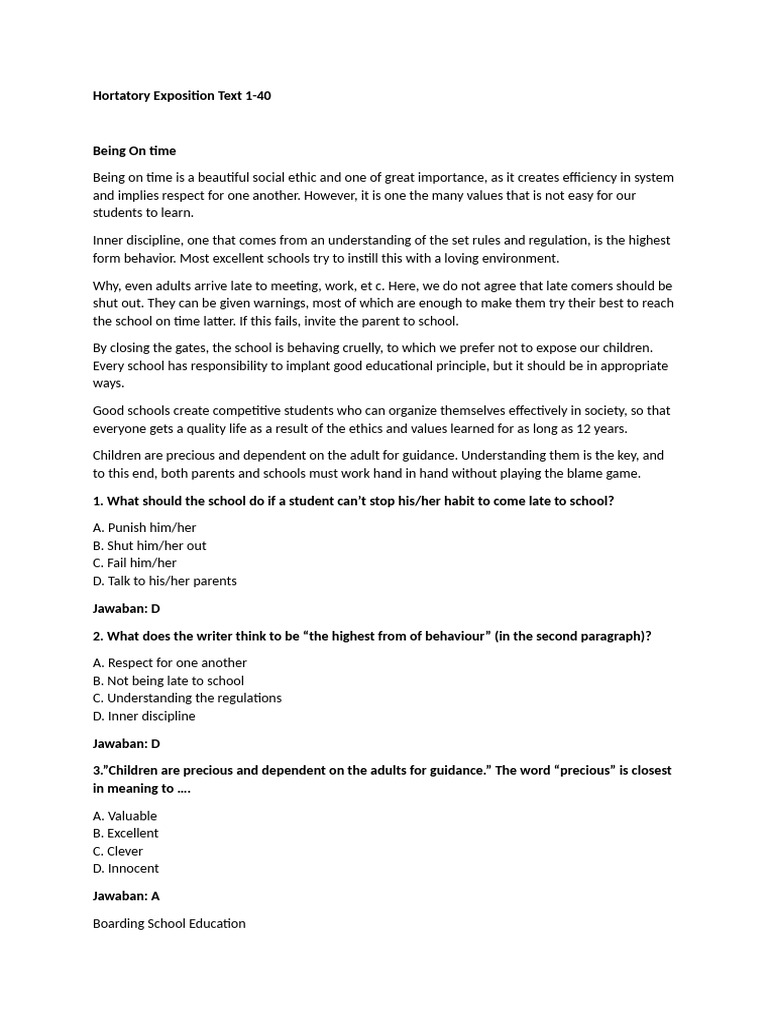 Hortatory Exposition Text 1 - 40 | PDF | Recycling | Waste