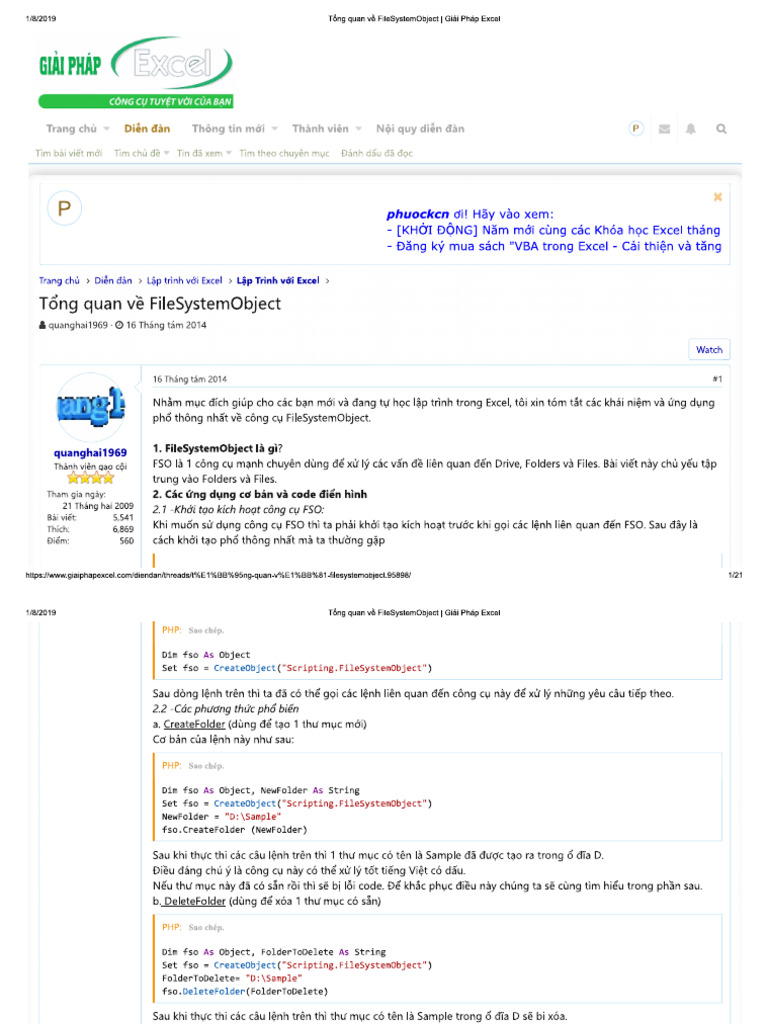 FileSystemObjects (FSO) | PDF