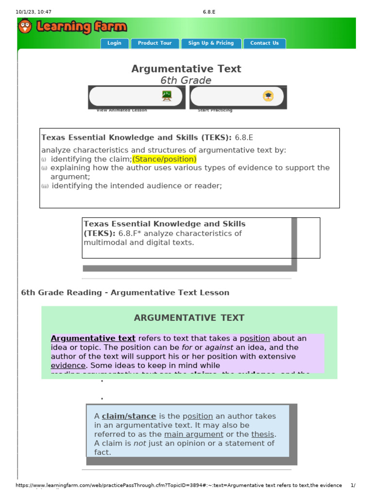 Materi 2 Argumentative Text Analyse - For Students | PDF | Spider | Insects