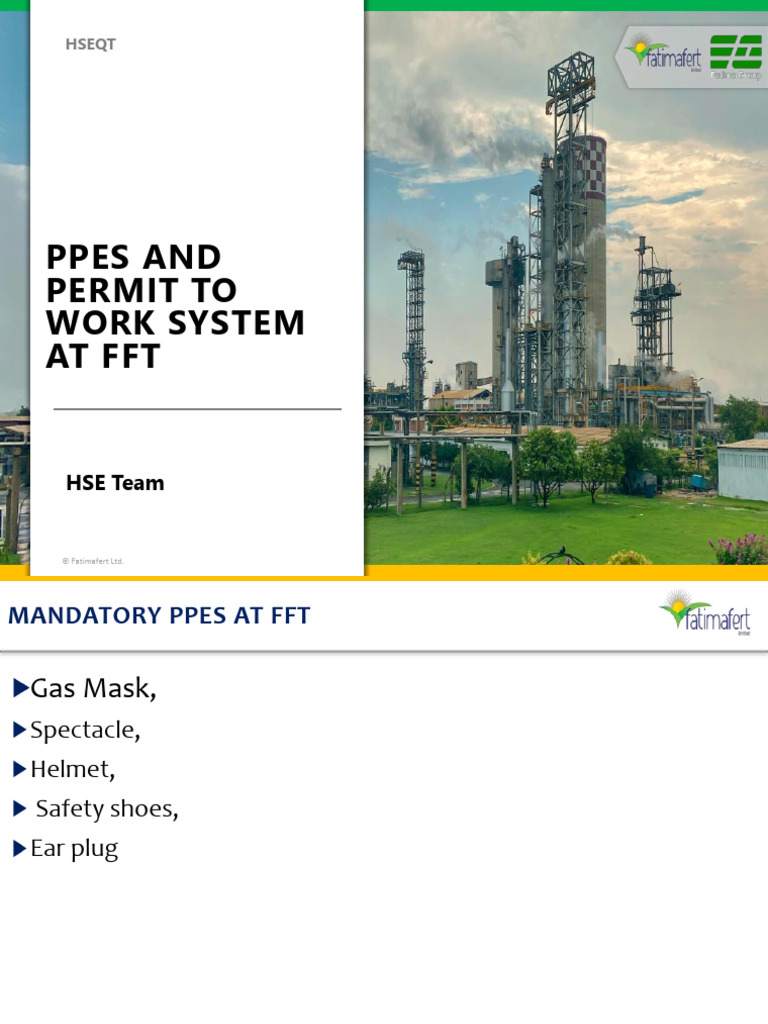 PPES and Permit To Work System at FFT | PDF