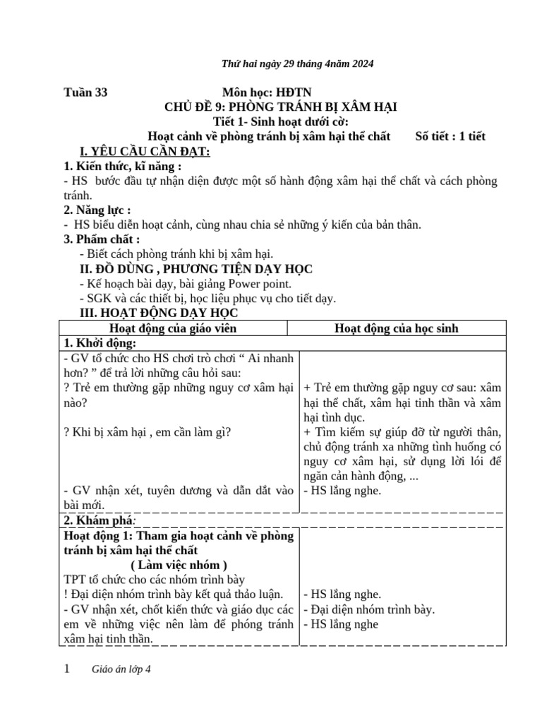 33. KHBD TUAN 33 TẦN | PDF