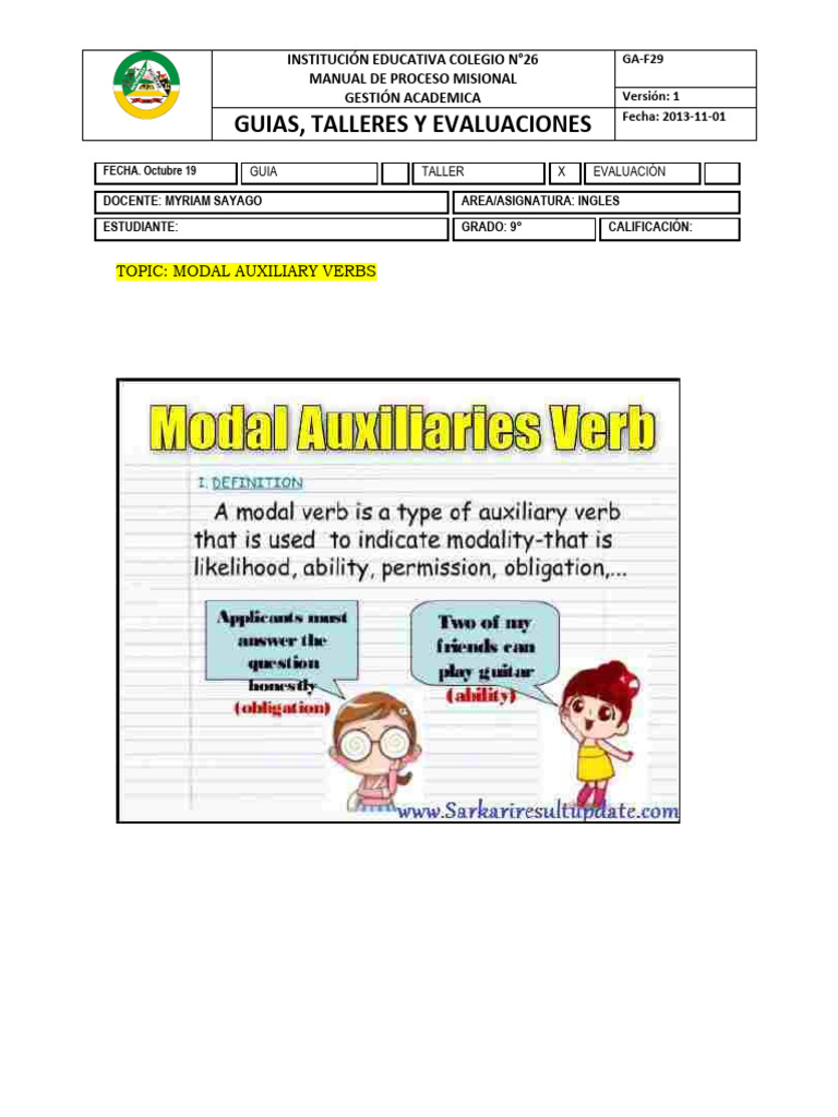 Verbos Modales | PDF | Semiótica | Morfología