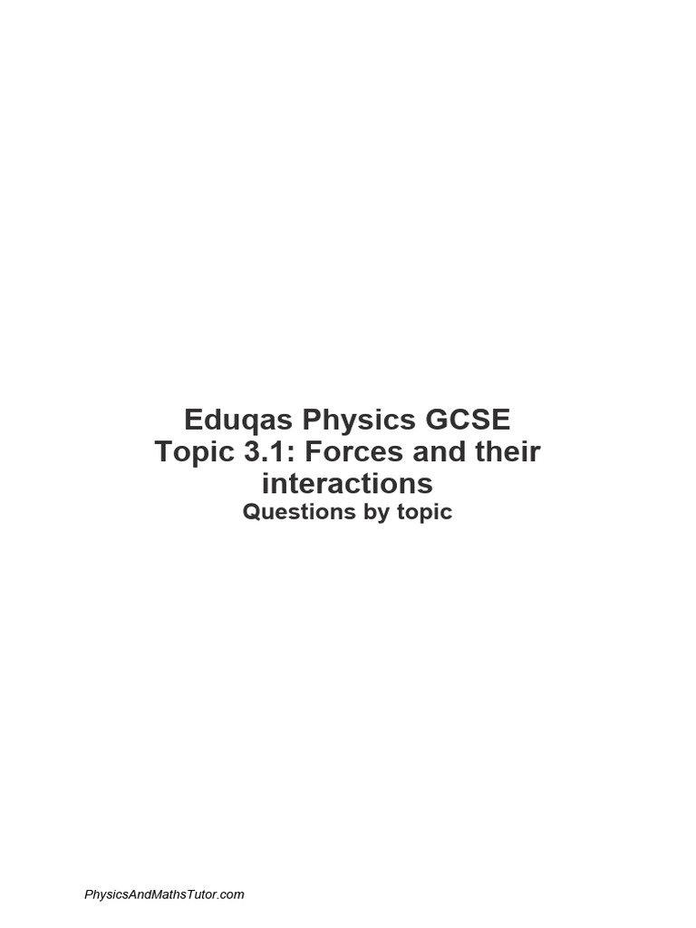 3.1. Forces and Their Interactions QP Exame | PDF
